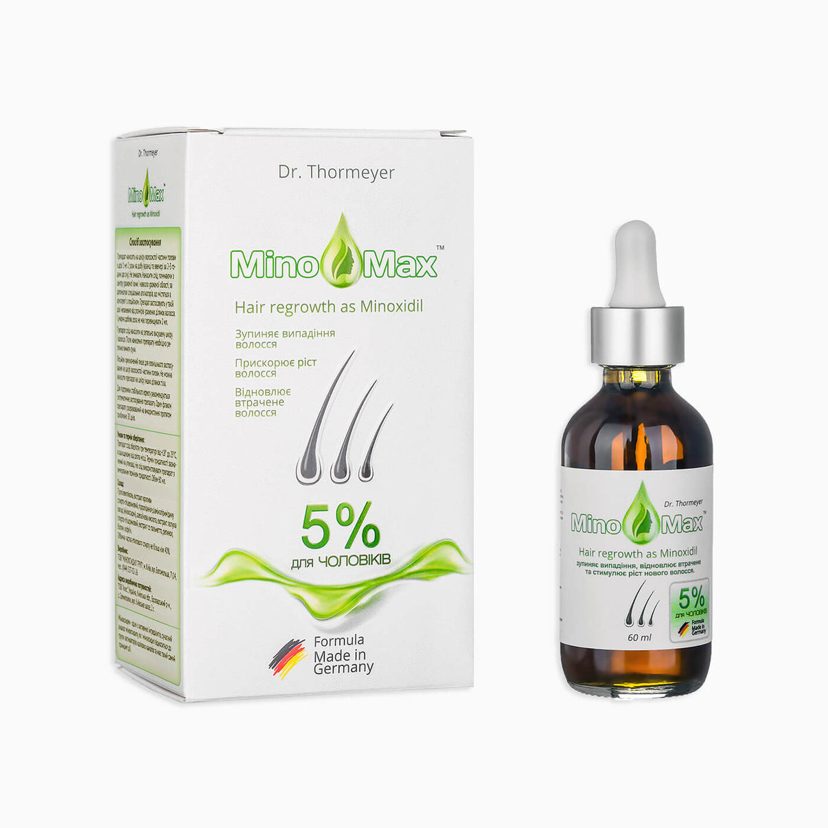 Minomax 5% - засіб для росту волосся - Купити в Україні – Minoxidil Україна